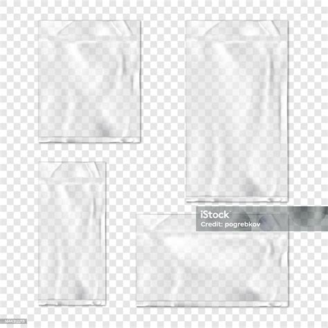 진공 밀봉 투명 비닐 파우치 벡터 모형 세트입니다 빈 빈 투명 비닐 봉지 패키지 모형 키트 플라스틱에 대한 스톡 벡터 아트 및 기타 이미지 Istock