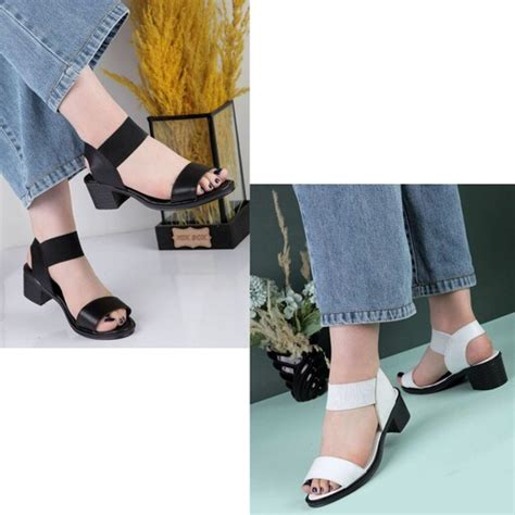 خرید و قیمت صندل پاشنه دار زنانه و دخترانه کفش تابستونی راحتی کش دار