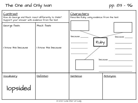 The One And Only Ivan Novel Study Made By Teachers