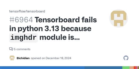 tensorboard fails in python 3 13 because `imghdr` module is absent