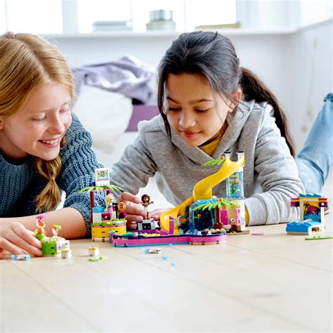 Lego Friends Andrea S Pool Party Toy Pool Building Set With Andrea And Stephanie Mini