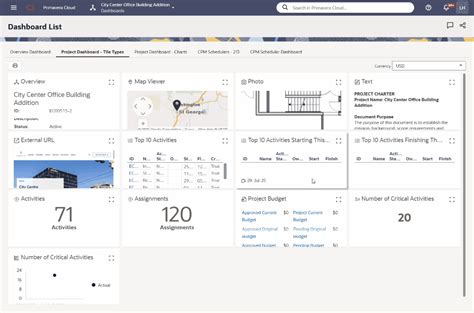 Creating Drill Down Charts In Oracle Primavera Cloud Taradigm