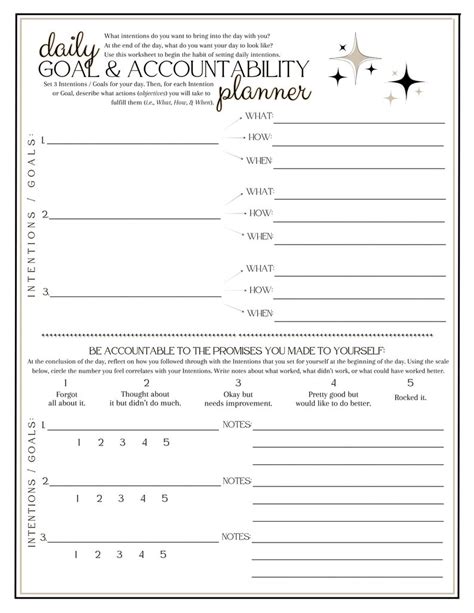 Daily Goal And Accountability Planner Etsy