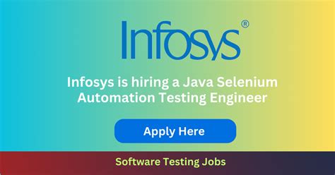 infosys is hiring a automation testing engineer 3