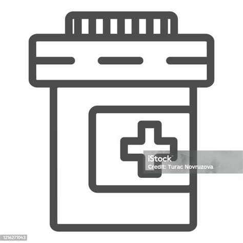 의학 병 라인 아이콘입니다 알 약 약은 기호 수 있습니다 흰색 배경에 스타일 그림을 윤곽 모바일 개념 및 웹 디자인에 대한 의료 또는 약국 기호 벡터 그래픽 개념에 대한