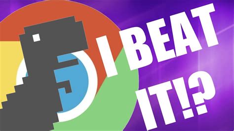 i actually beat the game chrome t rex game youtube