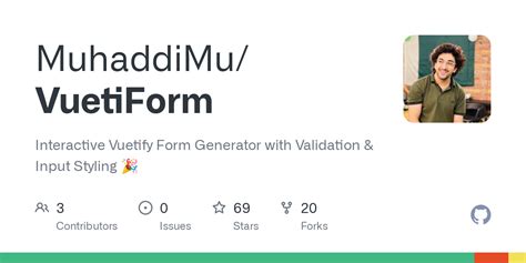 Github Muhaddimuvuetiform Interactive Vuetify Form Generator With