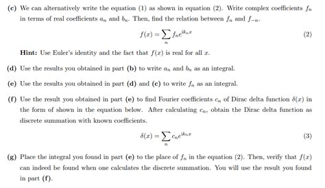 Solved Question 3 Discrete Fourier Analysis Fourier