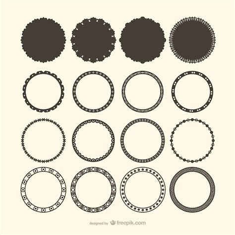 Decorative Circle Frame Vectors Vector Free Download