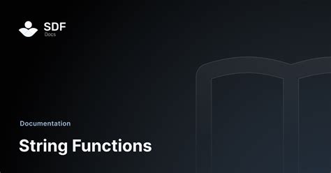 String Functions Sdf