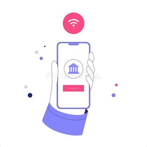 mobile banking app interface in flat vector illustration symbolizing online banking financial