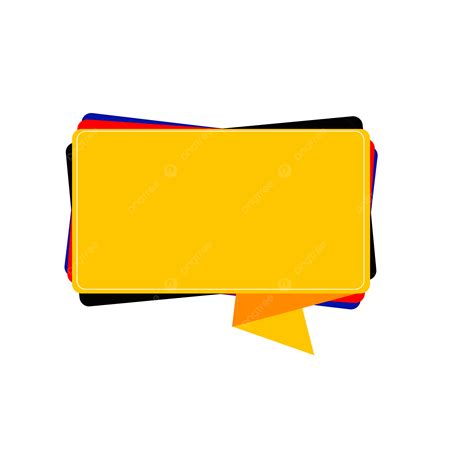 노란색 종이 접기 텍스트 상자 배너 디자인 텍스트 상자 종이접기 배너 Png 일러스트 및 Psd 이미지 무료 다운로드 Pngtree