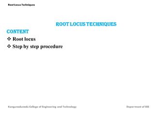 Root Locus Techniques PDF