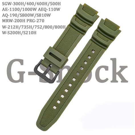 Ремешок для часов G-Shock SGW-400 зеленый - купить с доставкой по ...