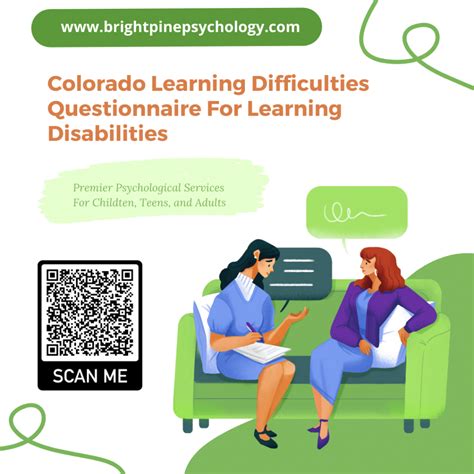 Colorado Learning Difficulties Questionnaire For Learning Disabilities