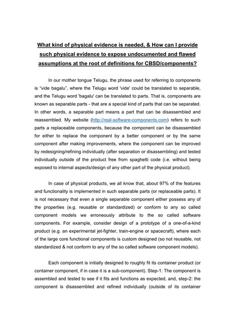 PDF What Kind Of Physical Evidence Is Needed How Can I Provide Such Physical Evidence To