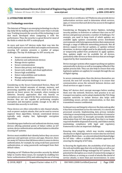 Irjet Multifactor Authentication In Iot Devices For Ensuring Secure Cloud Storage In Smart