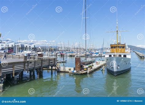 Pier 39 Marina With Yachts And Boats Docking In San Franciscoca Stock