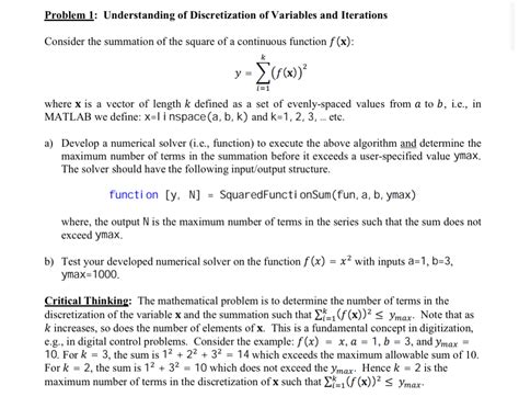 Problem Understanding Of Discretization Of Chegg