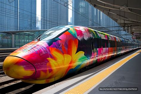Ai创作图彩绘列车 列车主视 动车装饰 动感号高铁 动车手绘 动车头小品 炫酷动车 整车彩绘 华为园区列车 高铁文化 动车crh 民族文化品牌列车 动车形象广告 彩绘车厢 高铁活动美陈