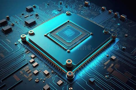 Cyber Security Cloud Computing Technology Modern Concept Digital Circuit Board Background Stock