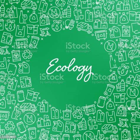 생태학 재활용 및 제로 폐기물 개념 벡터 패턴 과 추상 배경 쓰레기에 대한 스톡 벡터 아트 및 기타 이미지 쓰레기 분리 재활용 Istock