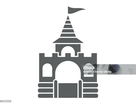 탄력 풍선 성 어린이 놀이터를위한 타워 및 장비 점핑 하우스 기호 글리프 벡터 실루엣 아이콘 튜브 놀이터에 대한 스톡 벡터 아트 및 기타 이미지 Istock