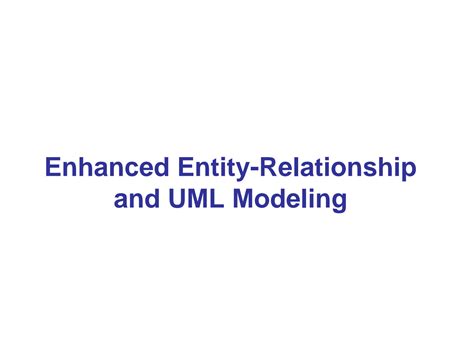 Solution Topic 3 Enhanced Entity Relationship And Uml Modeling Ppt