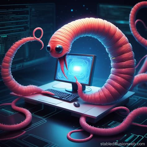 Cyberspaces Computer Worm Peril Stable Diffusion Online Cyberspaces Computer Worm Peril Stable Diffusion Online