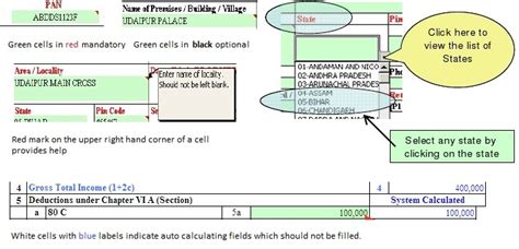 Fill Excel Itr Form Personal Informationfiling Status