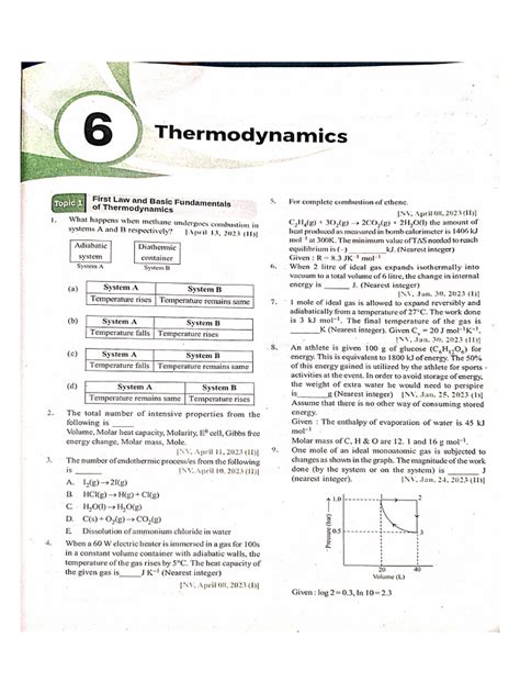 Thermodynamics Pyqs Pdf