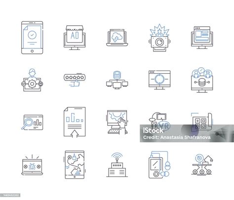 Deep Learning Outline Icons Collection Deep Learning Neural Networks Ai Machine Computer Vector ...
