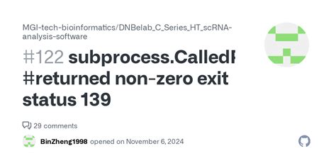 subprocess calledprocesserror returned non zero exit status 139