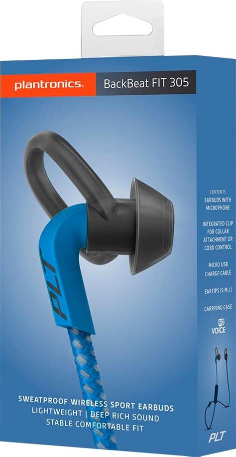 Best Buy Plantronics Backbeat Fit Wireless In Ear Headphones Blue Dark Blue