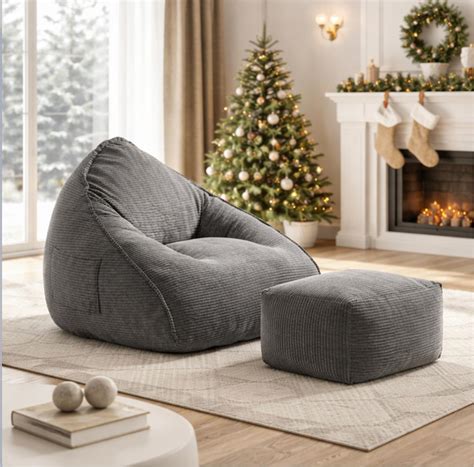 Bean Bag Chair With Ottoman For Adults Large Corduroy Bean Bag Couch Boneless