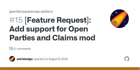 Feature Request Add Support For Open Parties And Claims Mod · Issue