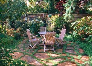 Plants Between Stone Slabs Green Joints Instead Of Weeds