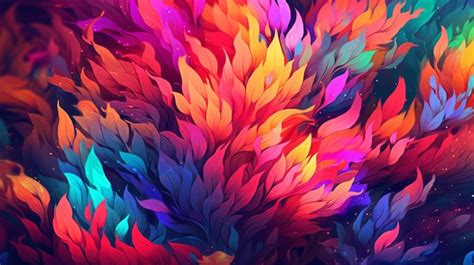 Premium Ai Image Colorful Abstract Wave Wallpaper Background Generative Ai
