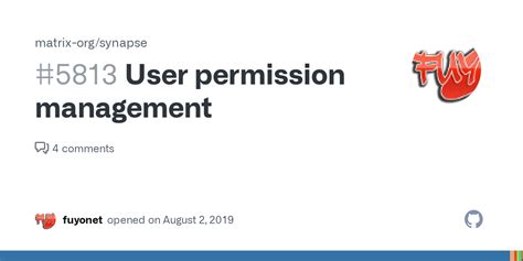 user permission management · issue 5813 · matrix org synapse · github