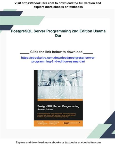 Postgresql Server Programming 2nd Edition Usama Dar Pdf