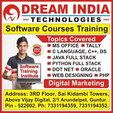 Best Software Training Institute In Guntur For Python Java Dtp