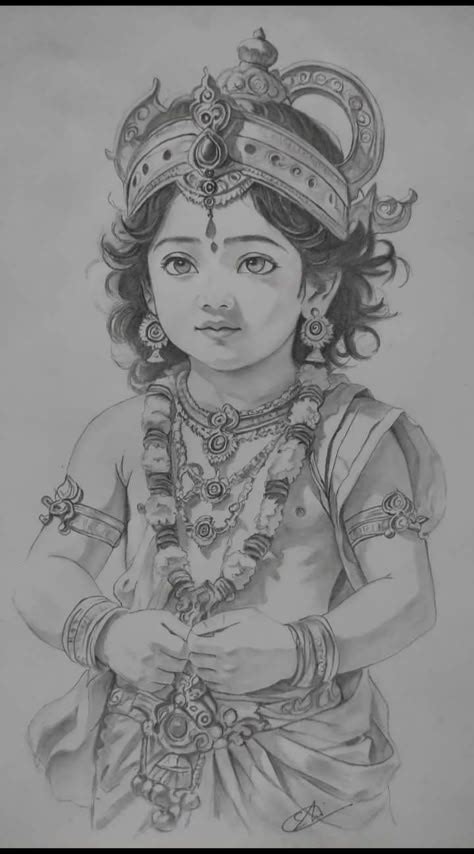Lord Krishna Sketch
