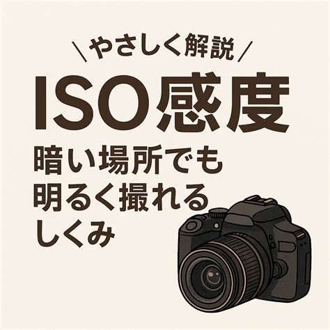 【もう暗くても大丈夫！】写真が明るくなる秘密「iso感度」のやさしい使い方ガイド｜カメラ初心者のための安心スタート講座 暮らしにちょうどいいモノとサービス