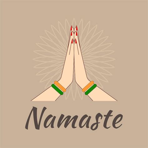 Premium Vector | Namaste hands drawing vector illustration