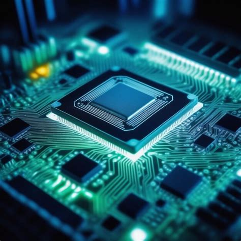 Premium Photo Integrated Microchip Circuit Board For Server Central