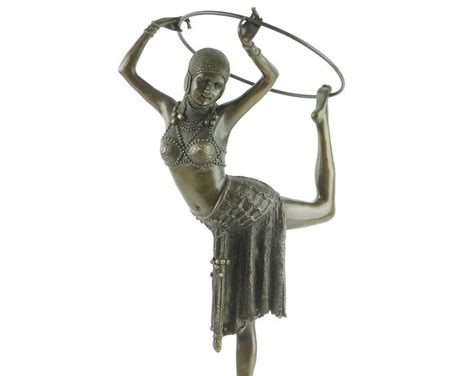 Art Deco Style Dancer Sculpture Chiparus Dancer Statue Hoop Dancer