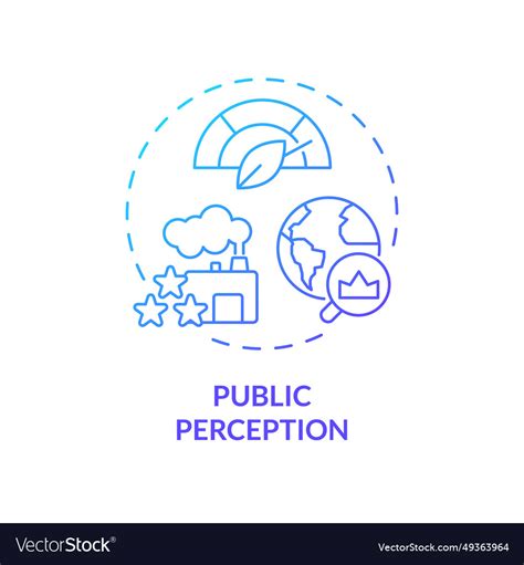 Gradient Thin Line Icon Public Perception Concept Vector Image