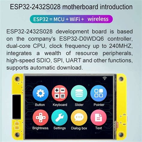 Arduino Esp32 Wifiandbluetooth Development Board Microcontroller 28inch Smart Display Screen Lcd