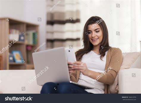 Woman Scanning Qr Code By Mobile Stock Photo Shutterstock