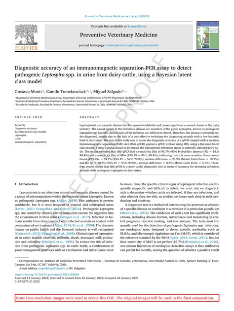 Pdf Diagnostic Accuracy Of An Immunomagnetic Separation Pcr Assay To Detect Pathogenic